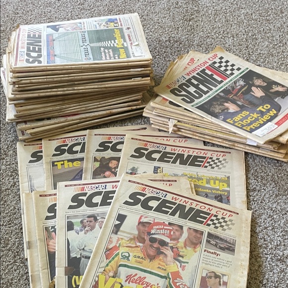 Nascar | Other | E4 Vintage Nascar Scene Newspaper Magazines Collection ...
